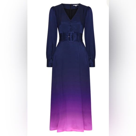 OLIVIA RUBIN | Dresses | Olivia Rubin Blue Pink Gradient Silk Victoria ...